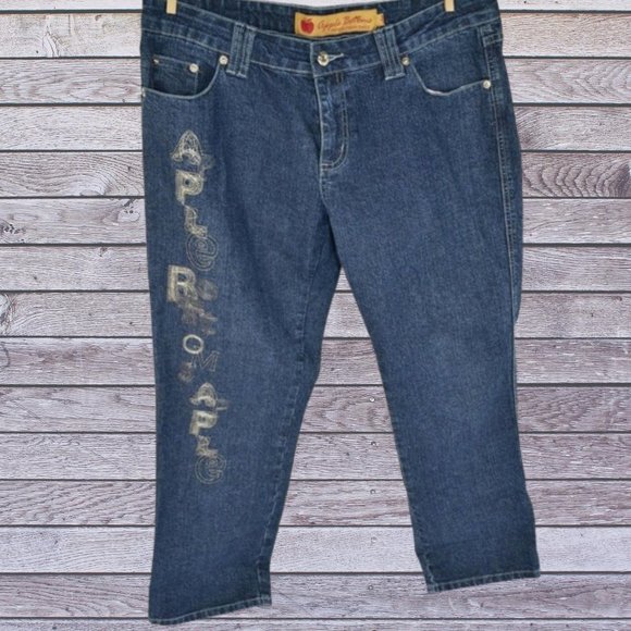 Apple Bottoms | Jeans | Apple Bottoms Blue Jeans W Stitched Word Logo ...